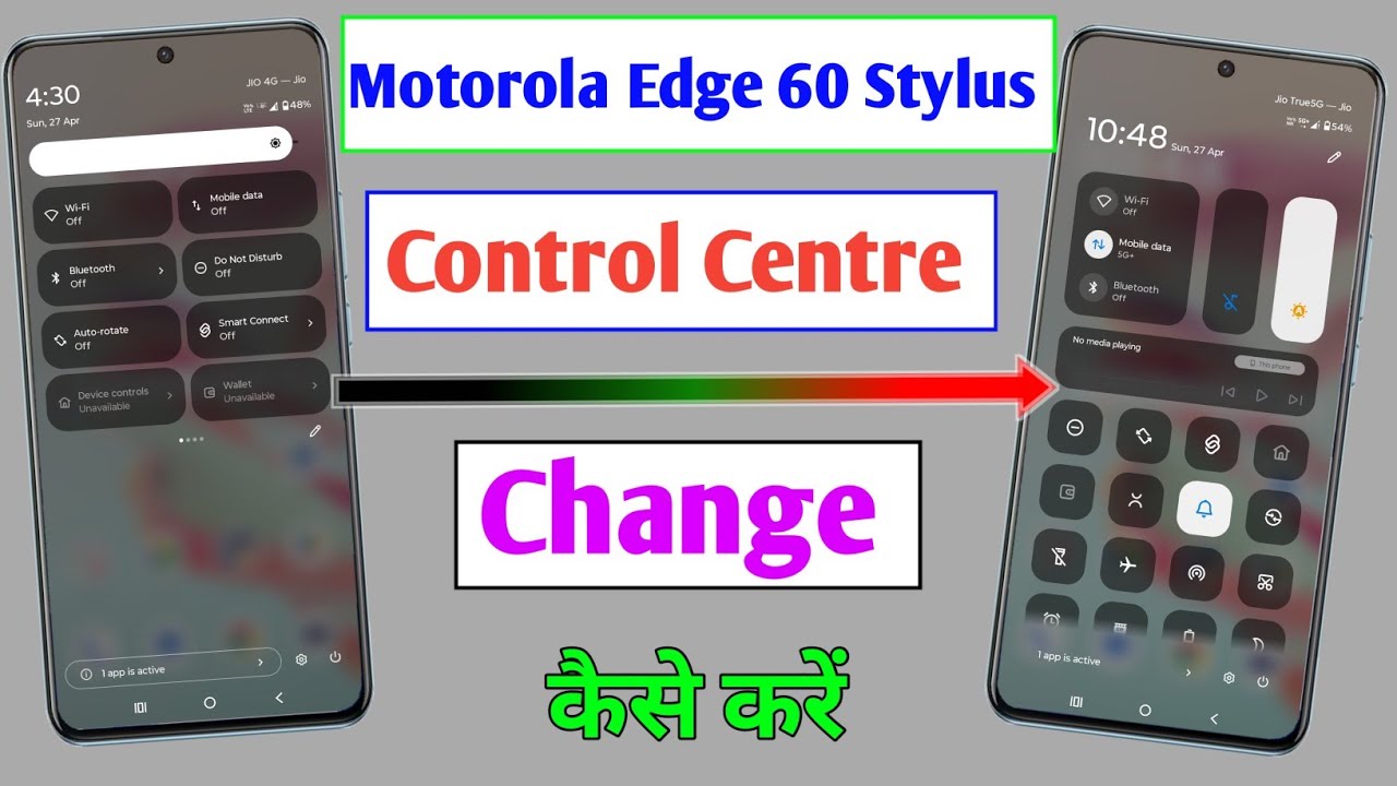 how to change control centre in motorola edge 60 stylus / moto edge 60 ...