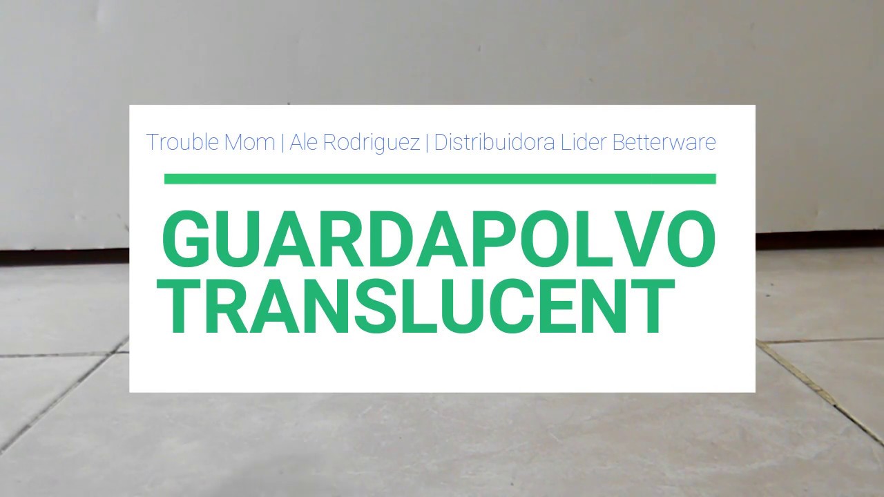 Guardapolvo Translucent | Betterware | protector para puerta - YouTube