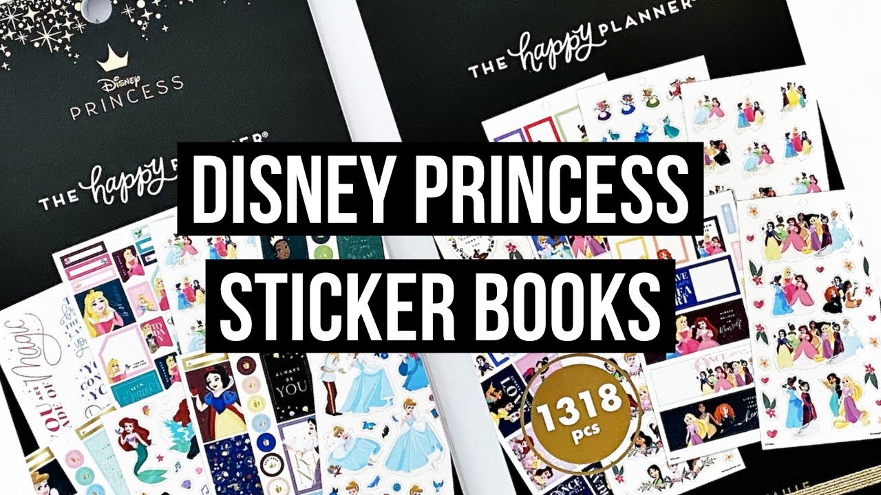 NEW Happy Planner Disney Princess Sticker Books Flip Through & Review ...