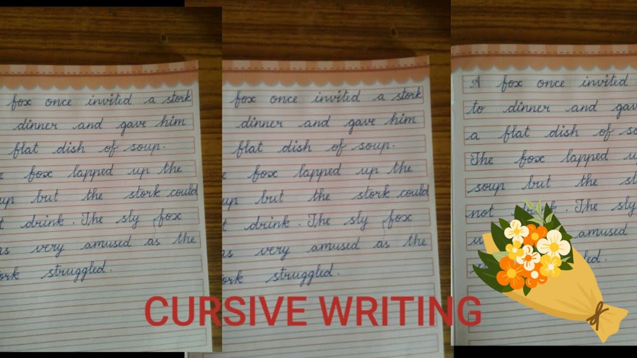 CURSIVE WRITING/learn cursive writing/practice cursive - YouTube
