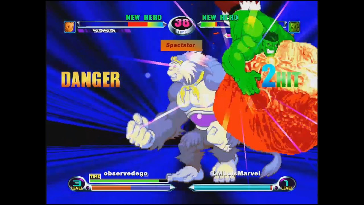 MvC2: Hulk Gamma Crush Obliterates Sonson Monkey King .:9.6.21:. - YouTube