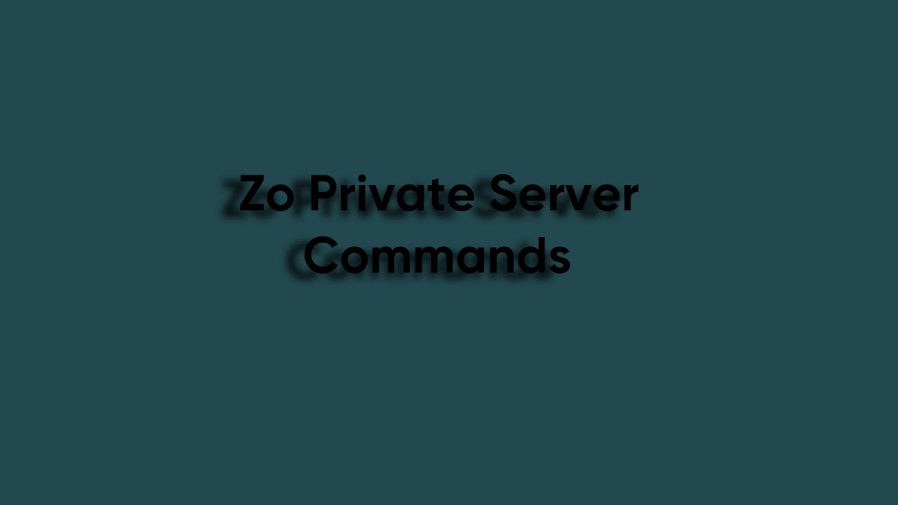 How to use every Zo command. |ROBLOX| |REMASTERED| - YouTube