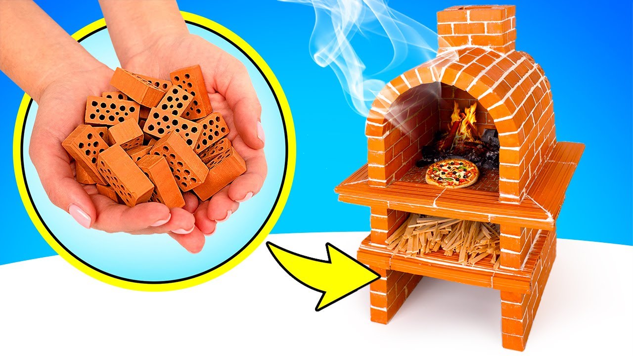 Awesome Mini Brick Crafts || DIY Miniature Oven - YouTube