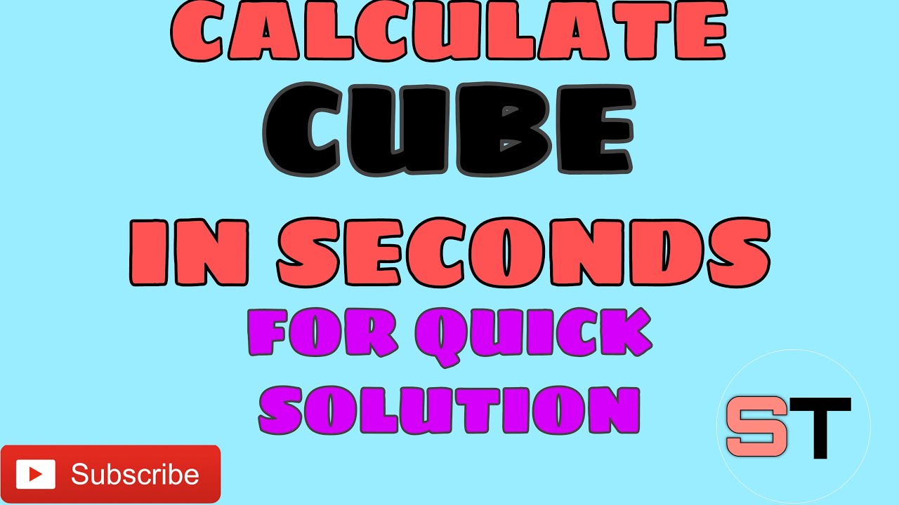 FAST CUBE TRICK FOR GOVT EXAMS | BANK EXAMS | SSC EXAMS | RAILWAYS ...
