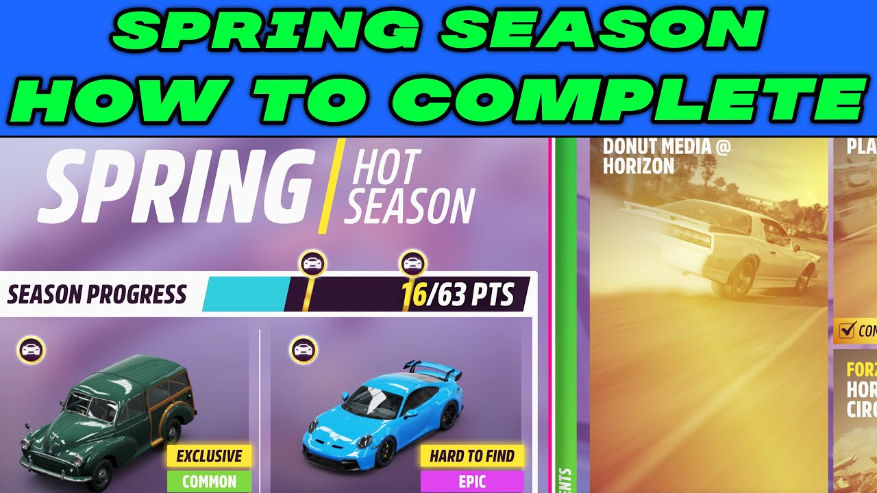 Spring Season in Forza Horizon 5 How to Complete | Weekly Challenge ...