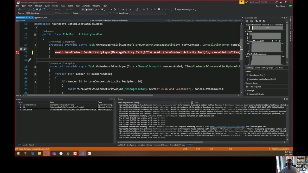 Getting the basic Web App Bot running locally - YouTube