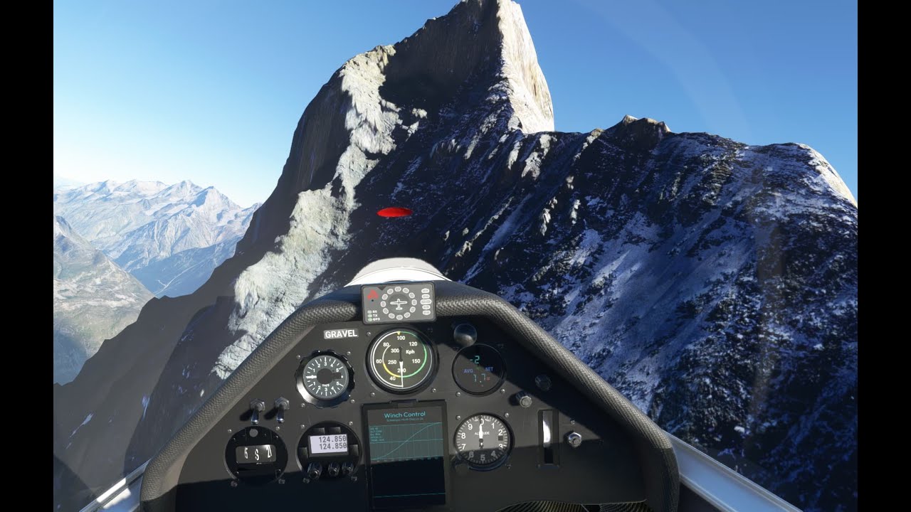 Microsoft Flight Simulator glider flight though the alps - YouTube
