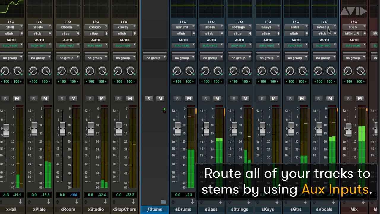 Pro Tools Tech Tip — Bouncing Multiple Stems - YouTube