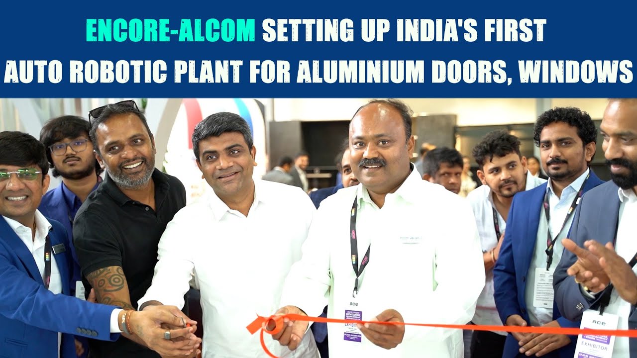 India's first Auto Robotic Plant For Aluminium Doors And Windows | Encore-Alcom | Hybiz tv - YouTube