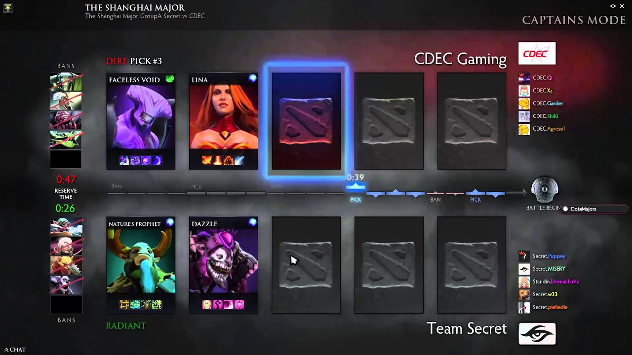 Dota 2 - Shanghai Major - Secret vs CDEC #Game 1 - YouTube