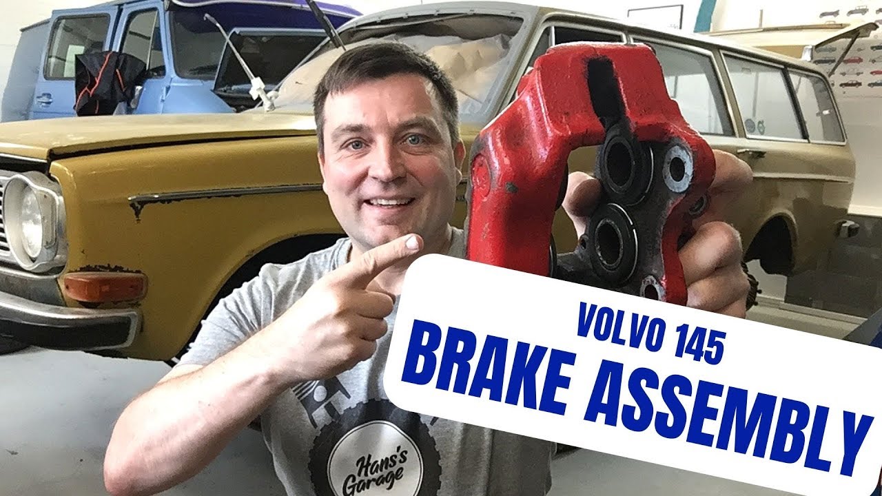 Volvo 145 - brake assembly - installing brake calibers - YouTube