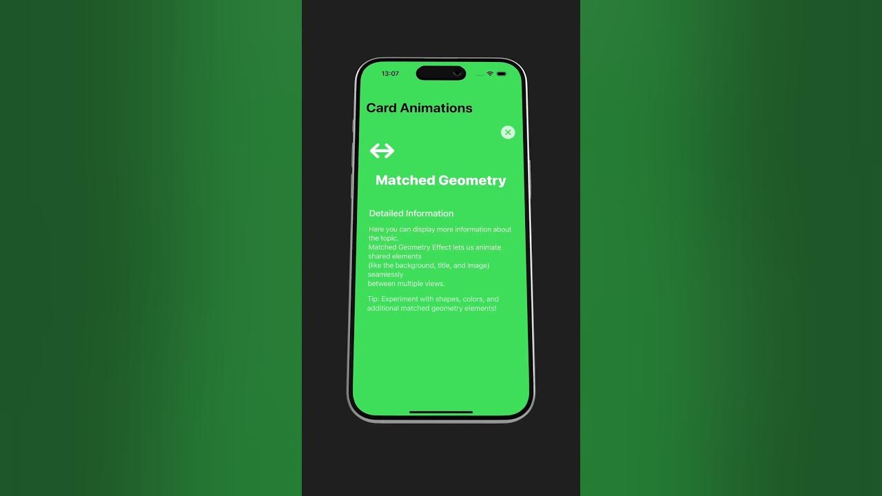 Master Matched Geometry Effect in SwiftUI Stunning Card Animations and Seamless Transitions ...