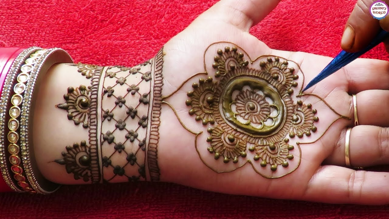 Front Hand Goltikki Bridal Mehndi || Karva Chauth Mehndi Design 2019 ...