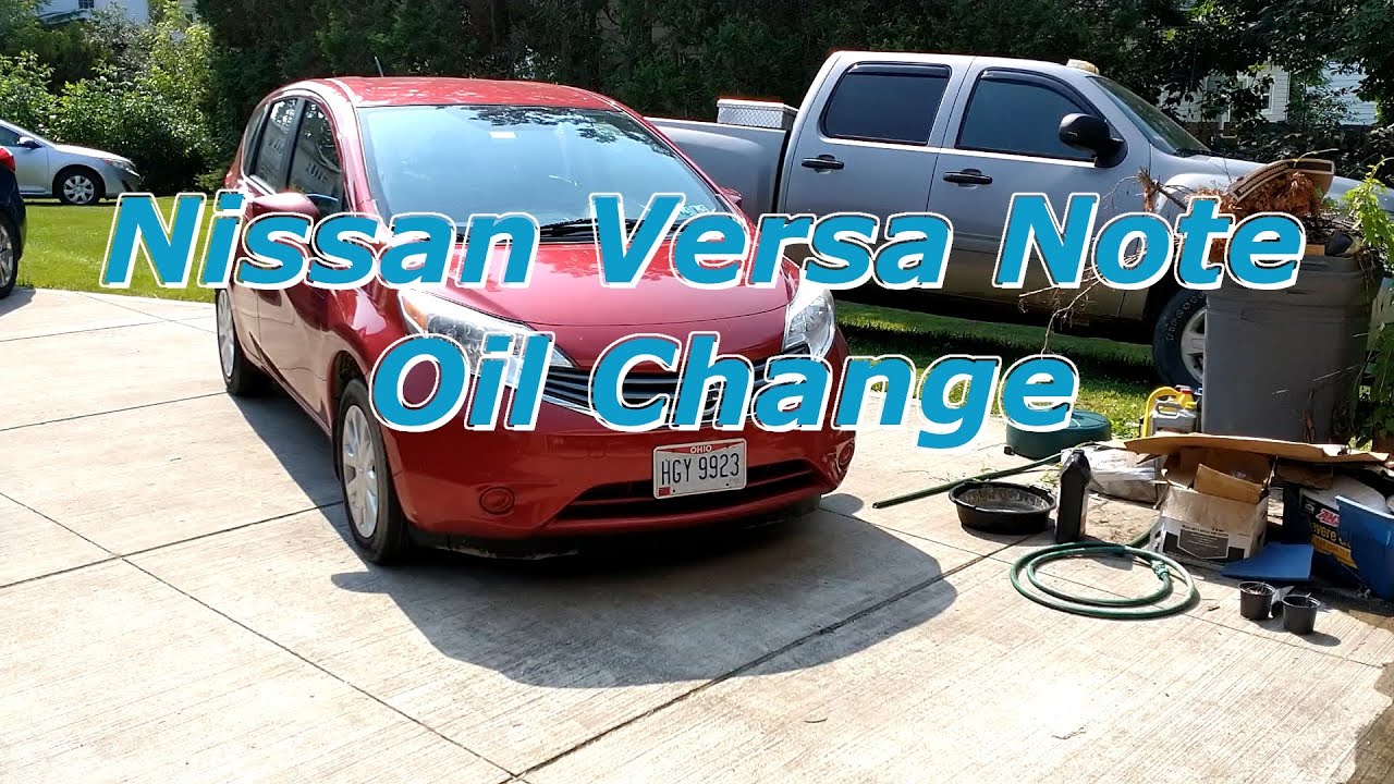 Oil Change, 2013-2019 Nissan Versa Note 1.6 - YouTube