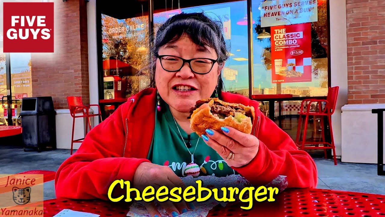 Regular Cheeseburger done "All the Way" at Five Guys ...