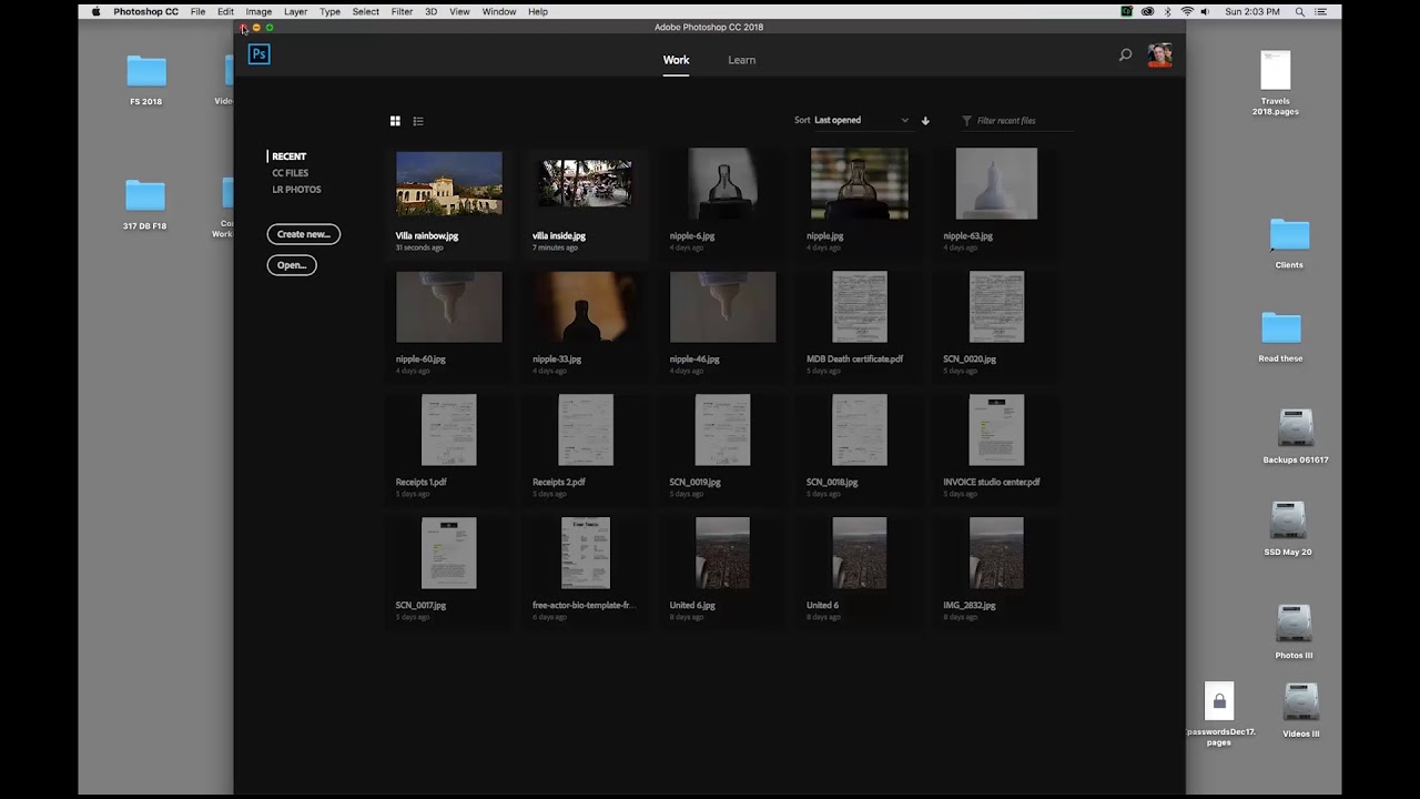 Adobe Photoshop | Opening Files from the Desktop - YouTube