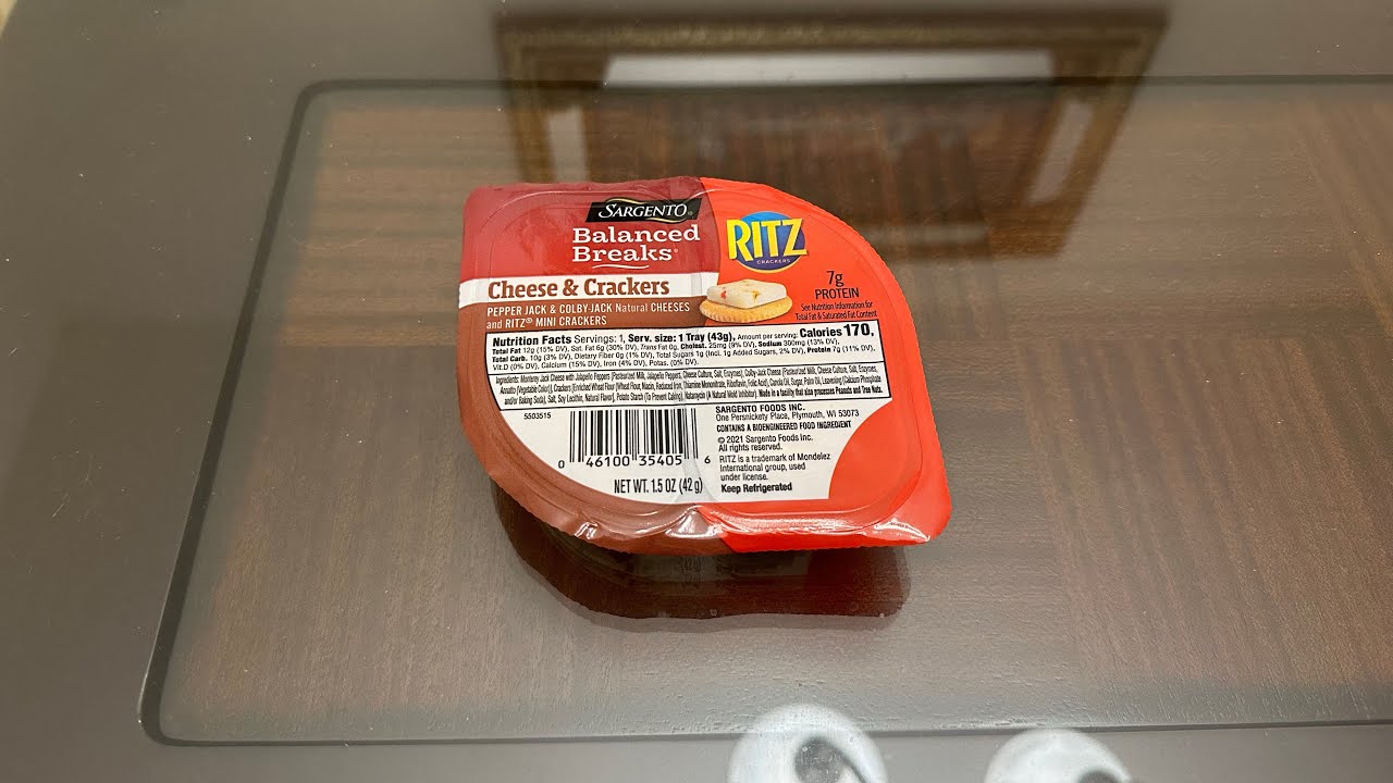 Sargento - Ritz Balanced Breaks: Cheese & Crackers Review - YouTube