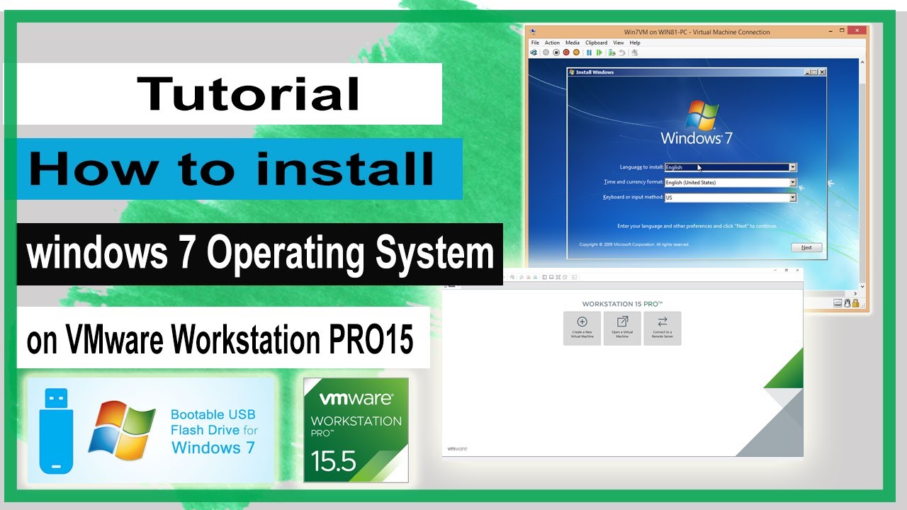 How to install Windows 7 on VMware Workstation PRO 15 - YouTube