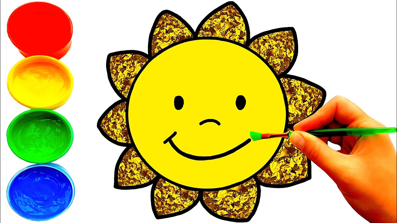 How To Draw Sun Easy Step By Step | Sun Drawing, Painting, Coloring ...
