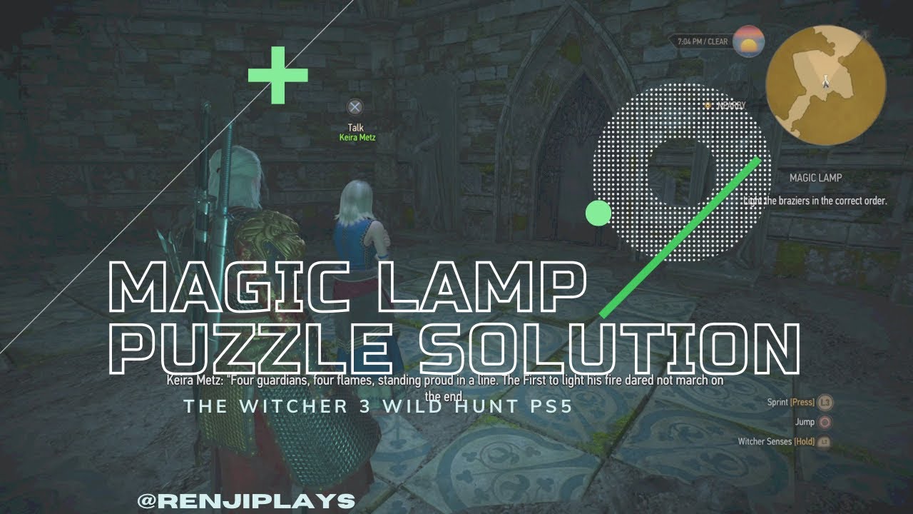 The Witcher 3: Wild Hunt - Magic Lamp Puzzle Solution - YouTube