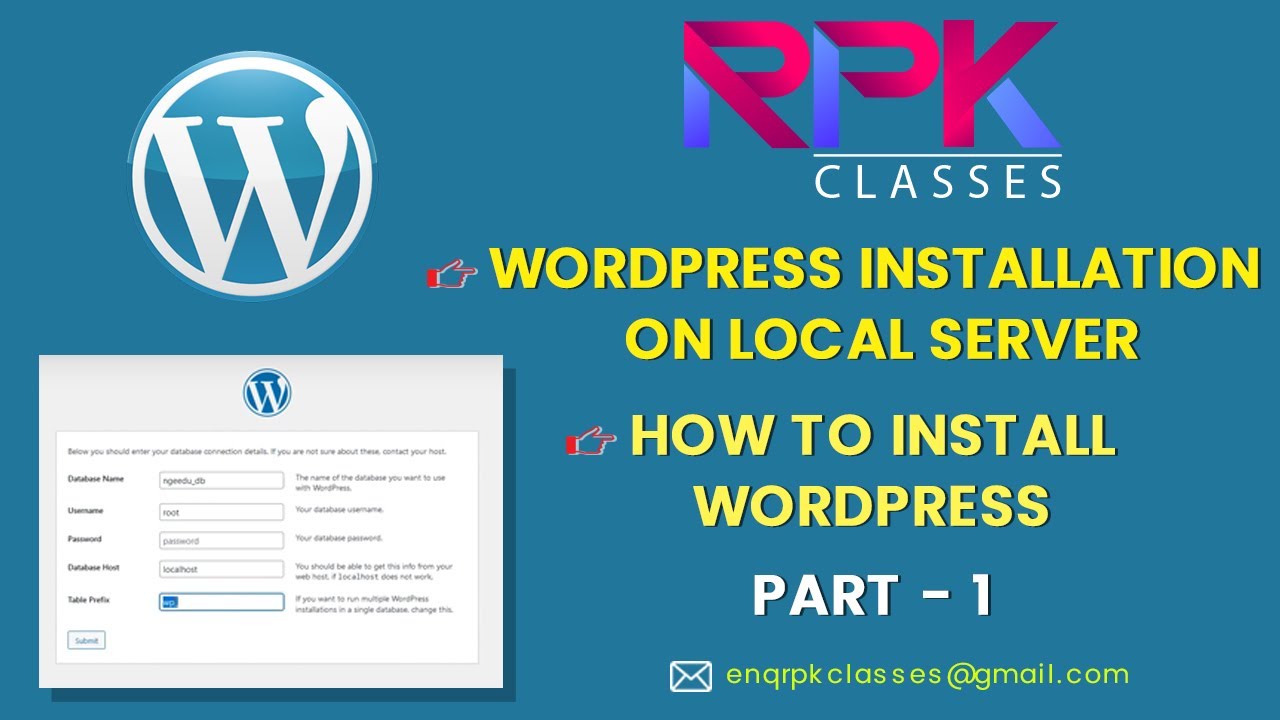 WordPress installation on Local Server | How to install WordPress ...