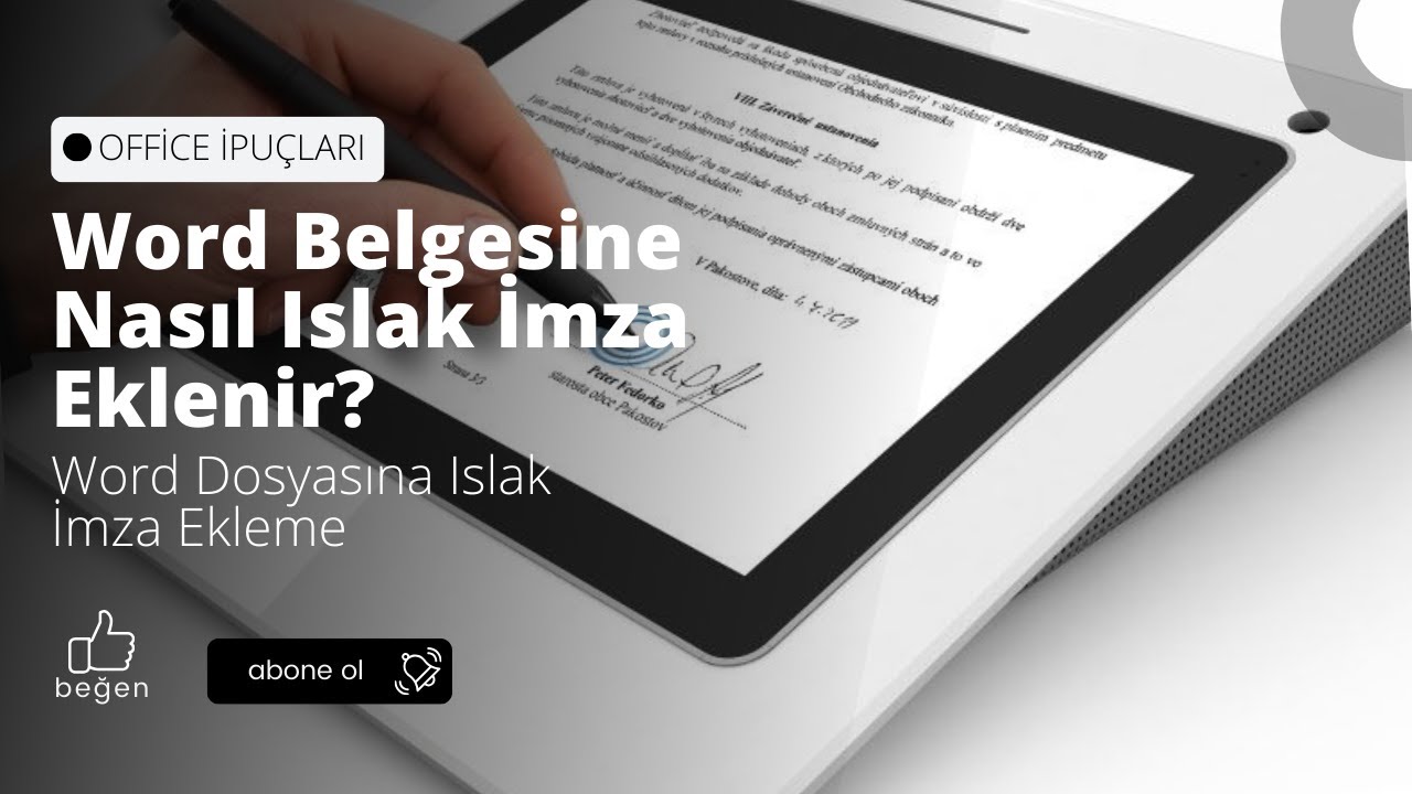 Word Belgesine Nasıl Islak İmza Eklenir? ***Word Dosyasına Islak İmza ...