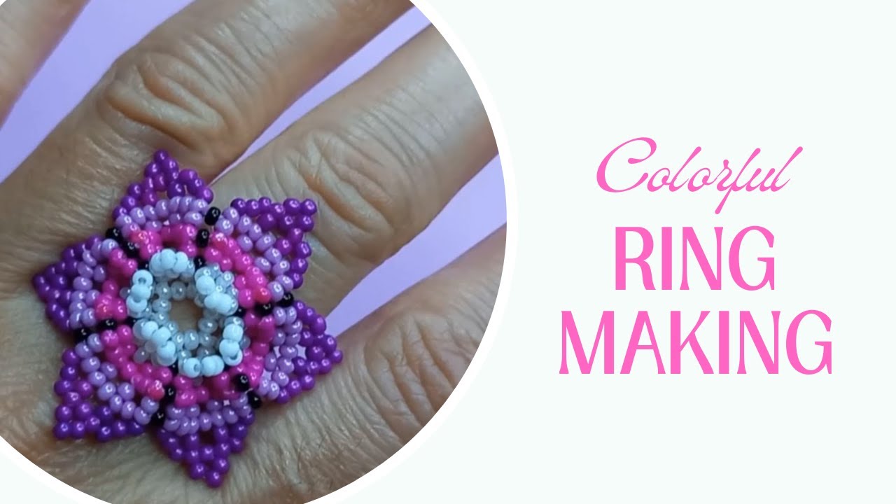 Colorful super ring making 🌺 Diy * Tutorial * Useful & Easy - YouTube