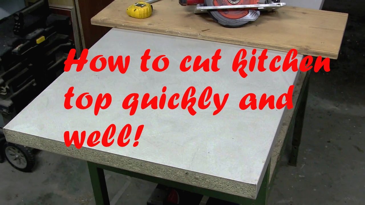 How to cut the kitchen countertop to size quickly! - YouTube