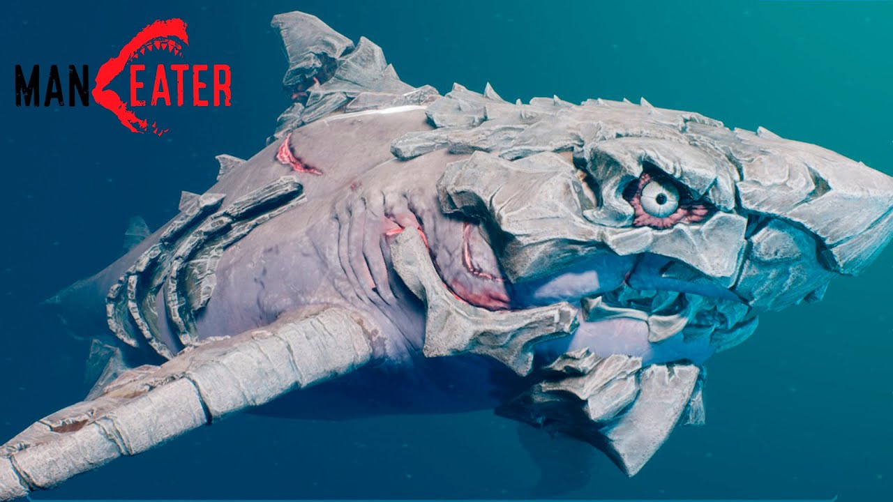 MANEATER MEGA BONE SHARK Max Level full Upgrade Review - YouTube