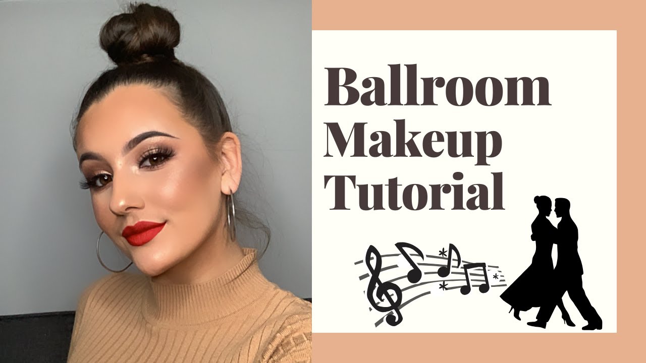 BALLROOM MAKEUP TUTORIAL// SOFT SMOKED OUT BROWNS// SOFT EYE AND RED ...