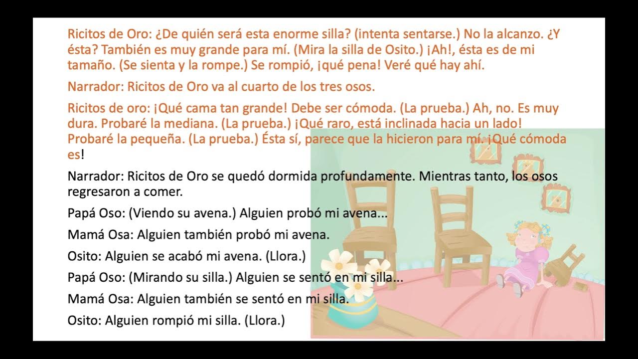 Ricitos de Oro, guión de teatro - YouTube