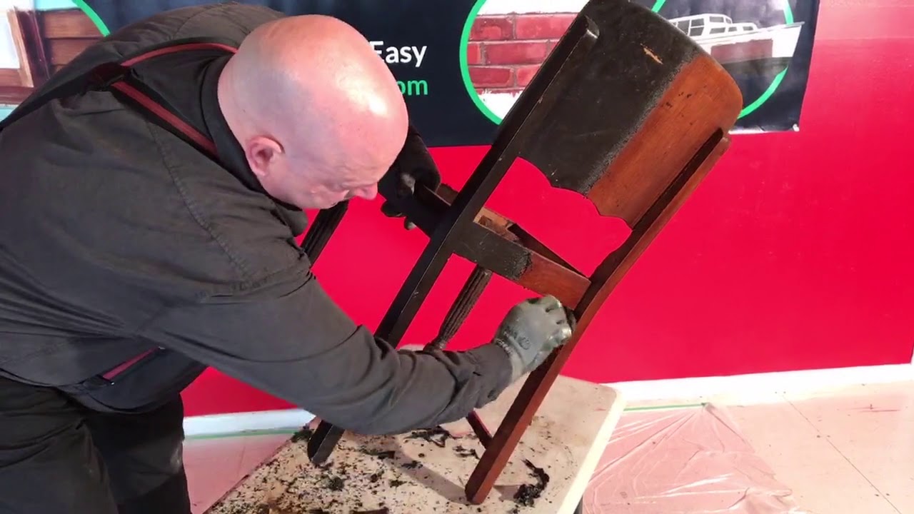 How to restore an Old Dark Stained Chair - YouTube