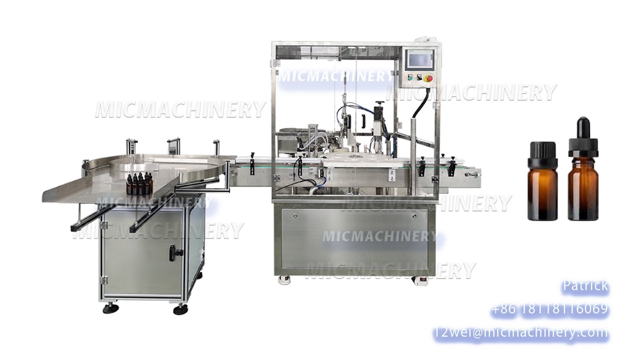 Automatic Essential Oil Filling Capping Machine (Two type cap in one ...