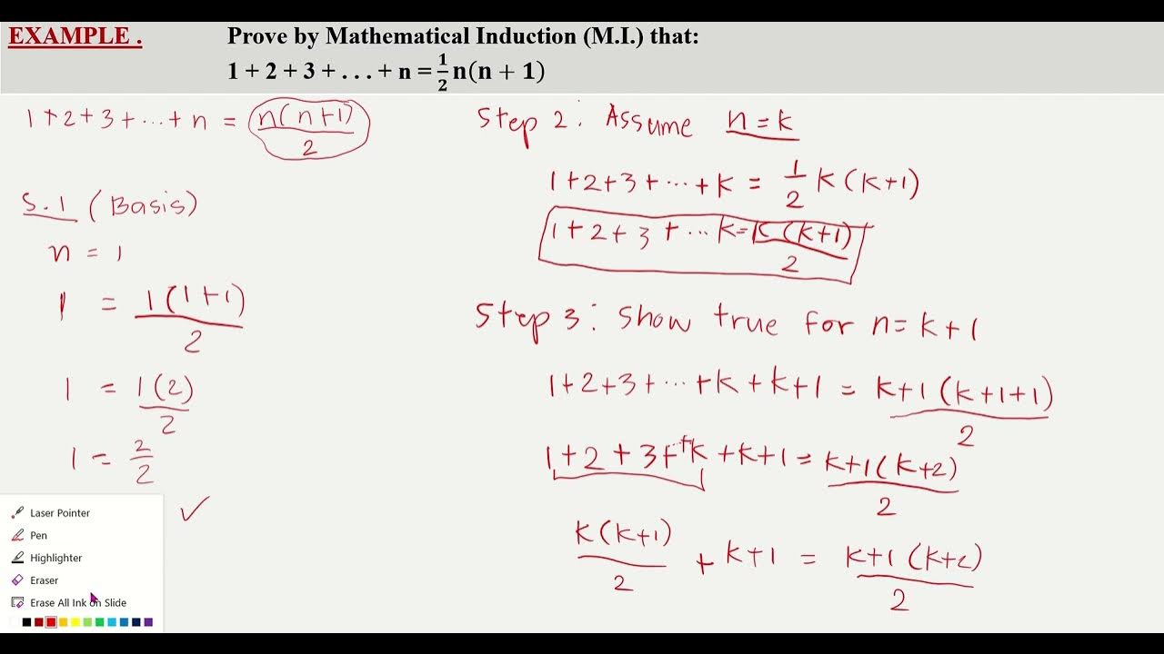 Mathematical Induction (Math 3 - Pre-Calculus) - YouTube