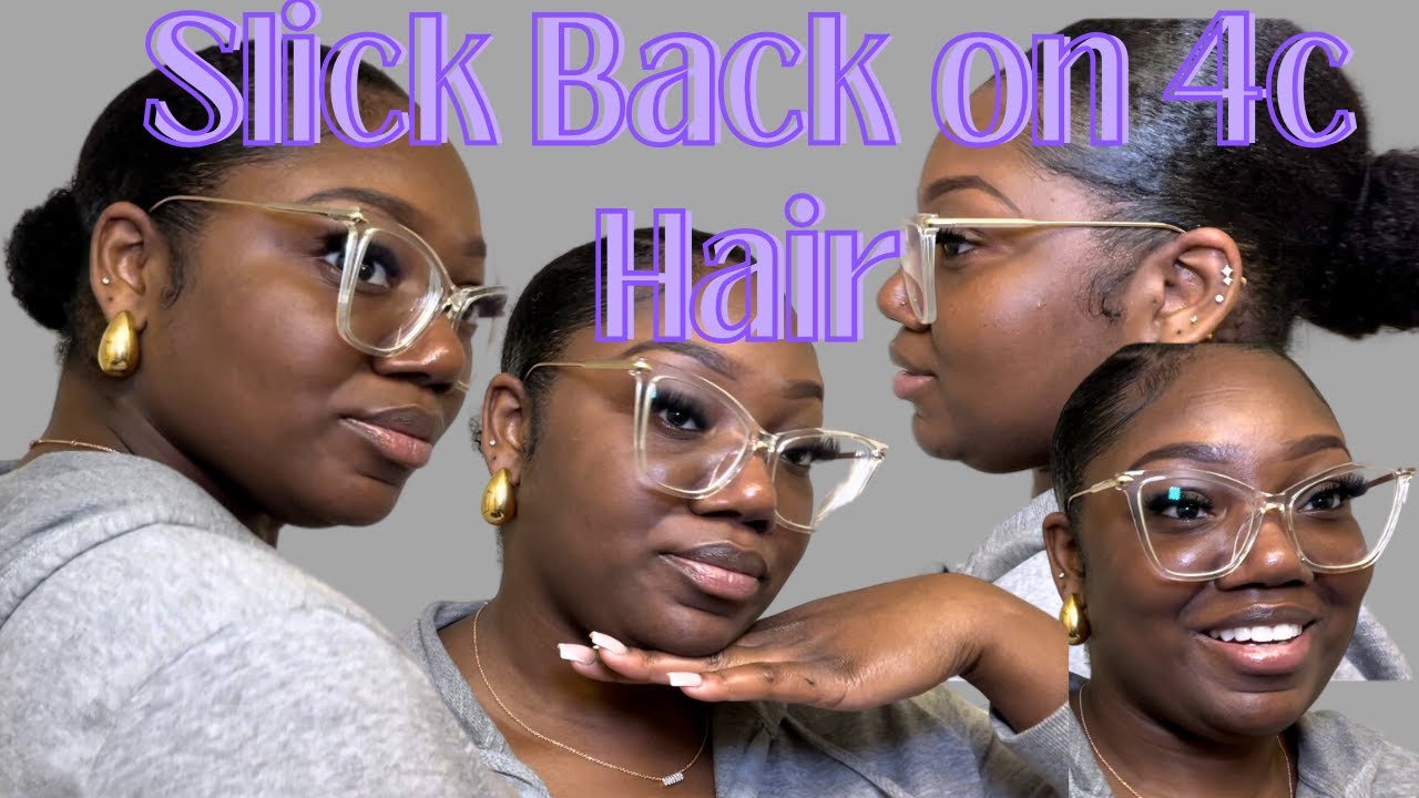 Slick Back on Thick 4c natural hair | J.Nicole - YouTube