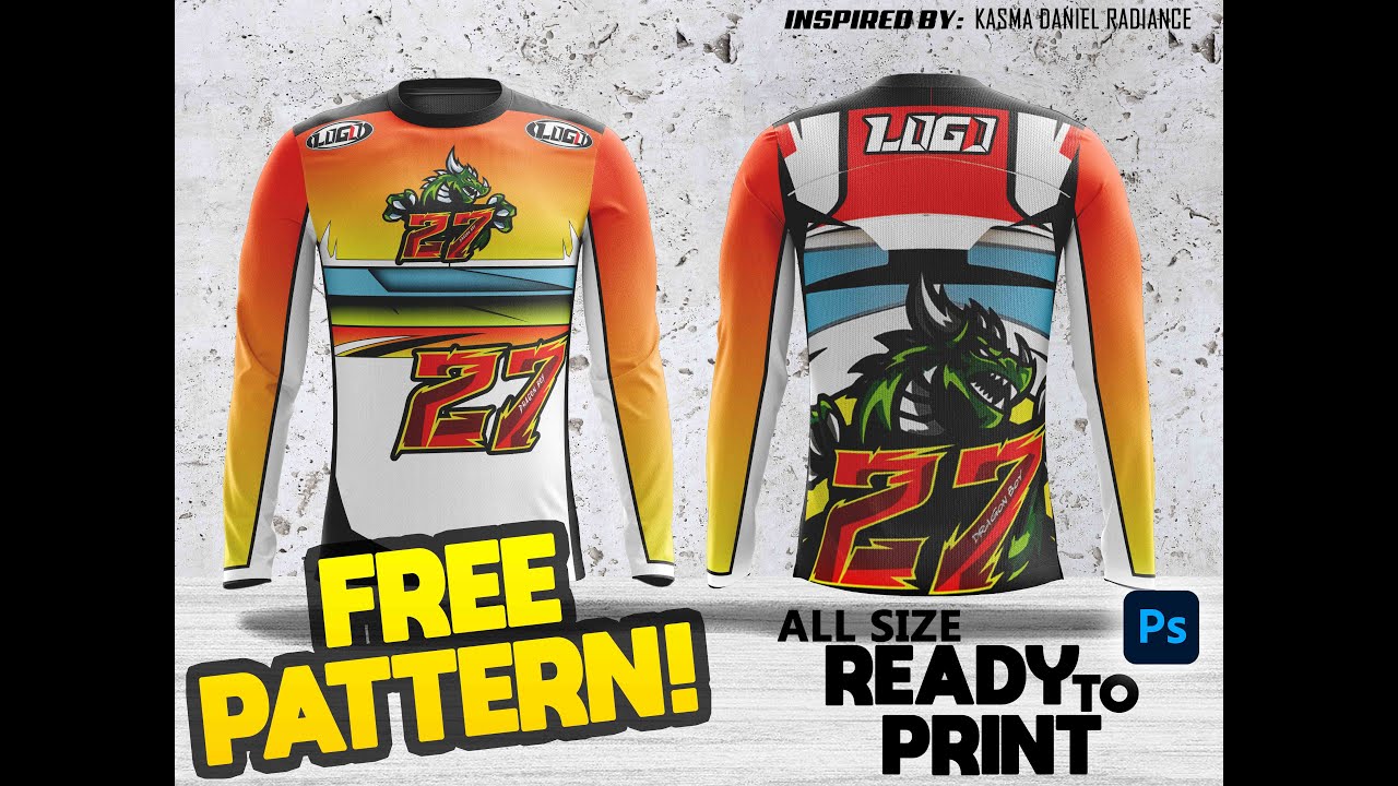 (Free Mockup) Sublimation Motorcycle Jersey | ready to print All Size ...