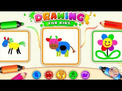 Drawing for Kids and Toddlers - How to Draw Animals | Learning game for ...