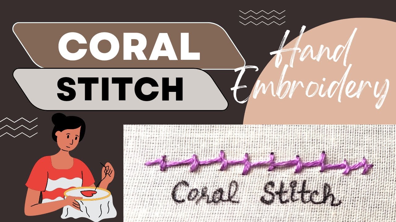 Decorative Hand Embroidery | Coral Stitch | Embroidery For Beginners ...