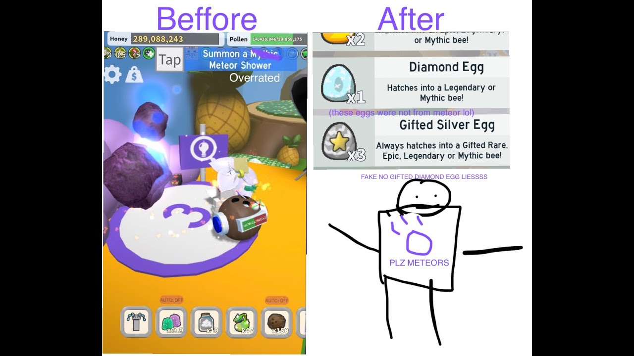 The truth about Mythic Meteor Showers | Bee swarm simulator - YouTube