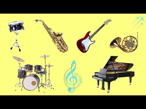 Names of musical instruments in English🎷🎸🎵 . Learn musical instruments vocabulary.