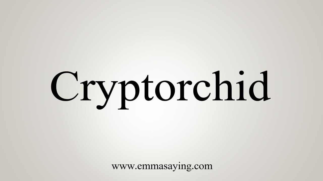 How To Say Cryptorchid - YouTube