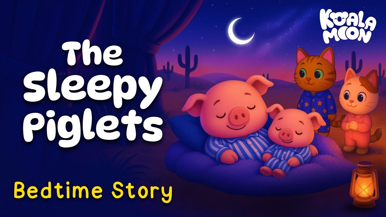 The Sleepy Piglets & The Diner Cats 🐷 🐱 COZY Bedtime Story for Kids 💤 ...