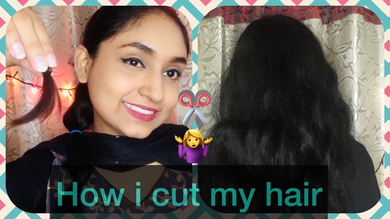 How to cut your own hair at home | stright hair cut | easy hair cutting ...