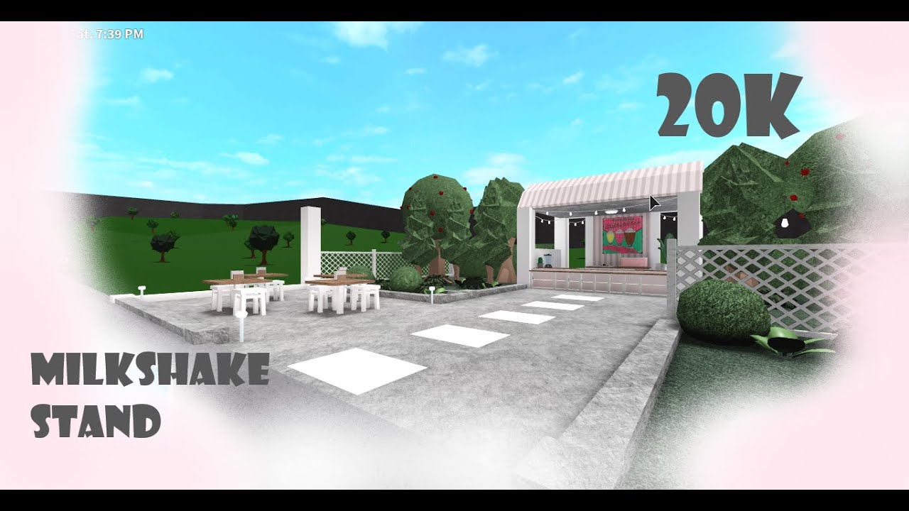 MILKSHAKE STAND BUILD IN BLOXBURG 20K! roblox - YouTube