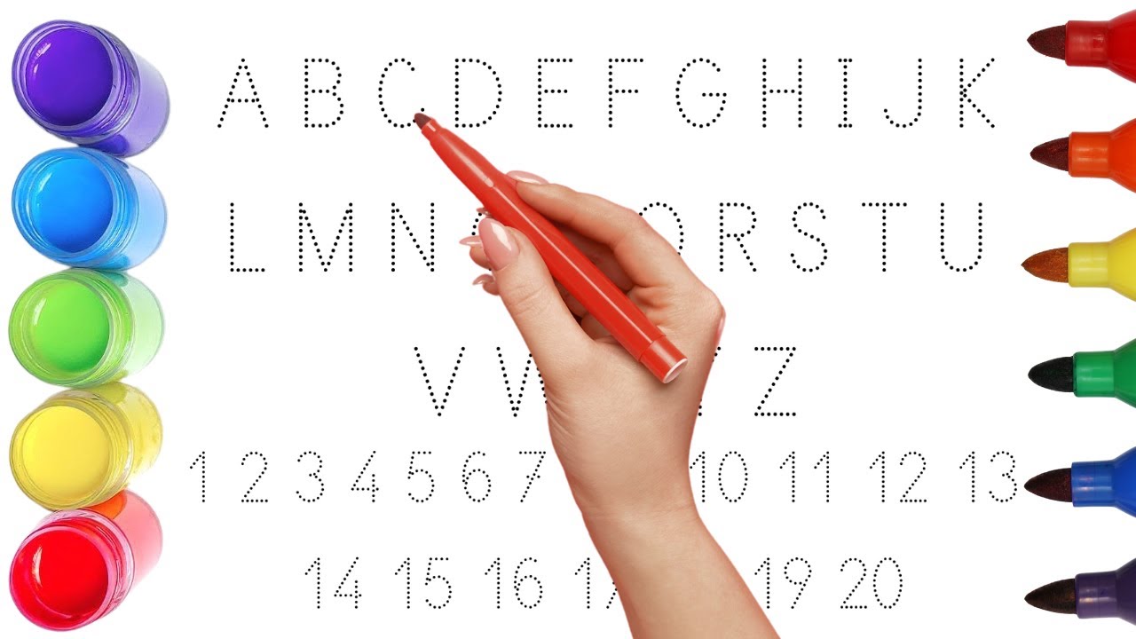 123 || Fun and Educational Dotted Tracing 1 to 20 for Kids | Number ...