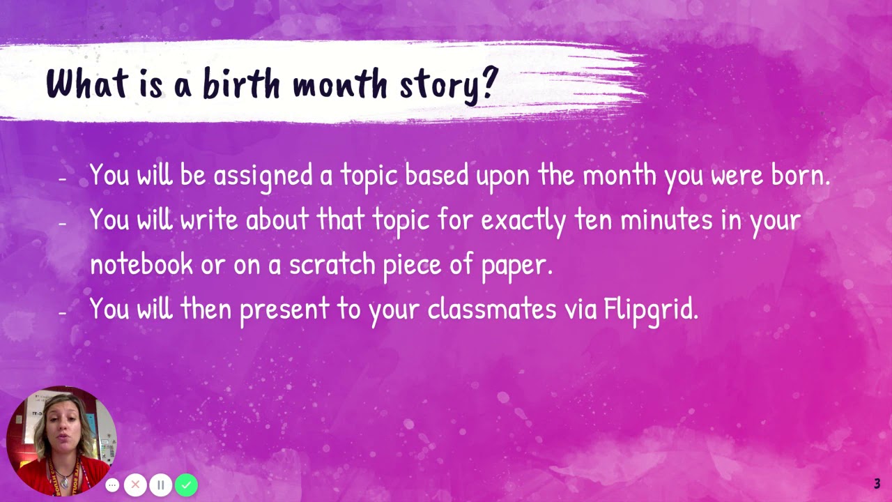 Birth Month Story Instruction Video - YouTube