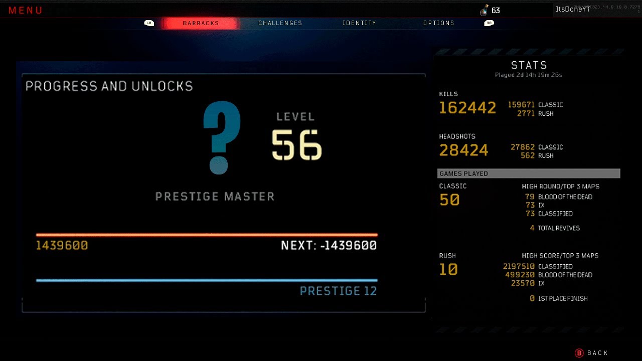 PRESTIGE MASTER LEVEL 56! COD Black Ops 4 ZOMBIES - WHAT HAPPENS NEXT ...