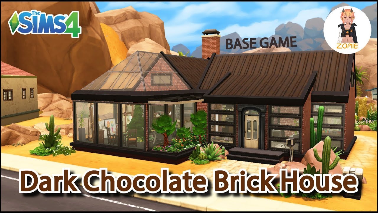THE SIMS 4 : Speed Build - Dark Chocolate Brick House //Base Game Only ...