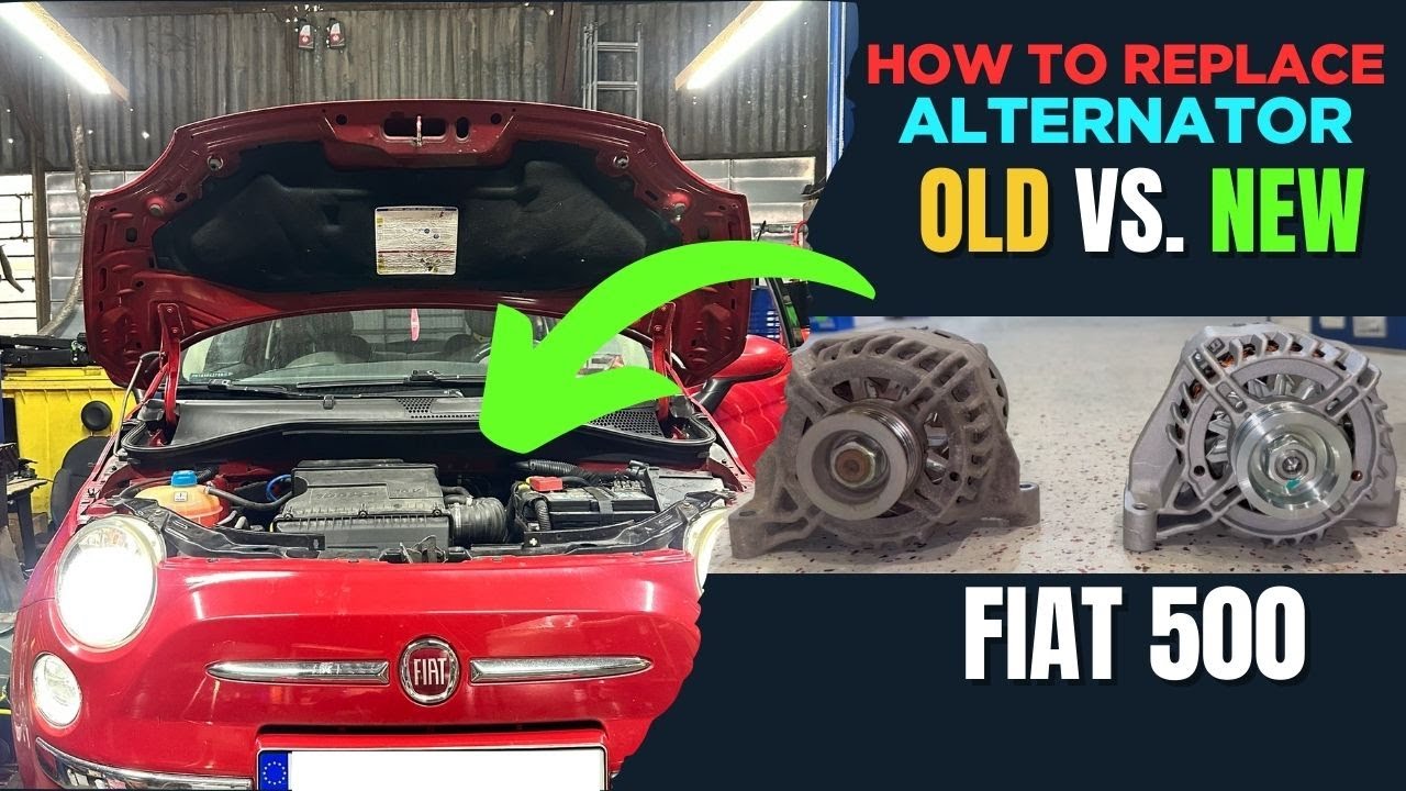 How to Replace the Alternator on a Fiat 500 1.4 16v 1.2 8v - YouTube