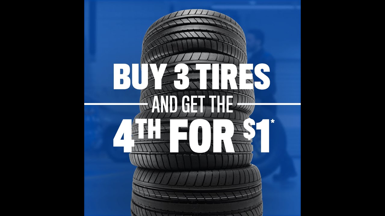 BUY 3 TIRE AND GET THE 4TH TIRE FOR $1 - YouTube
